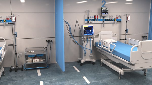 Hospital Hallway and ICU 3D model - TurboSquid 1859930
