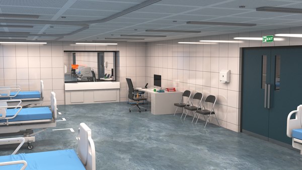 Hospital Hallway and ICU 3D model - TurboSquid 1859930