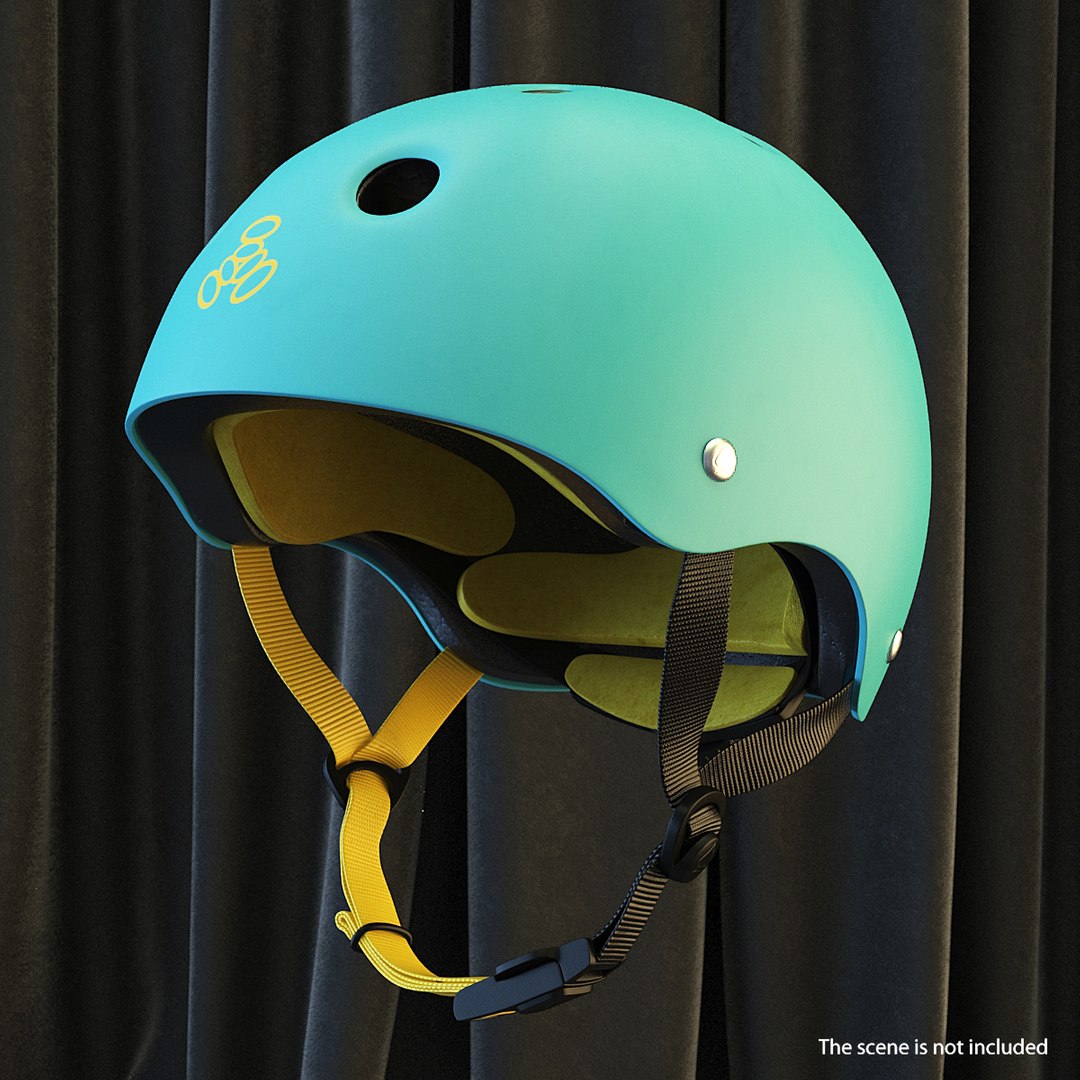 3D Blue Skate Helmet - TurboSquid 1346258