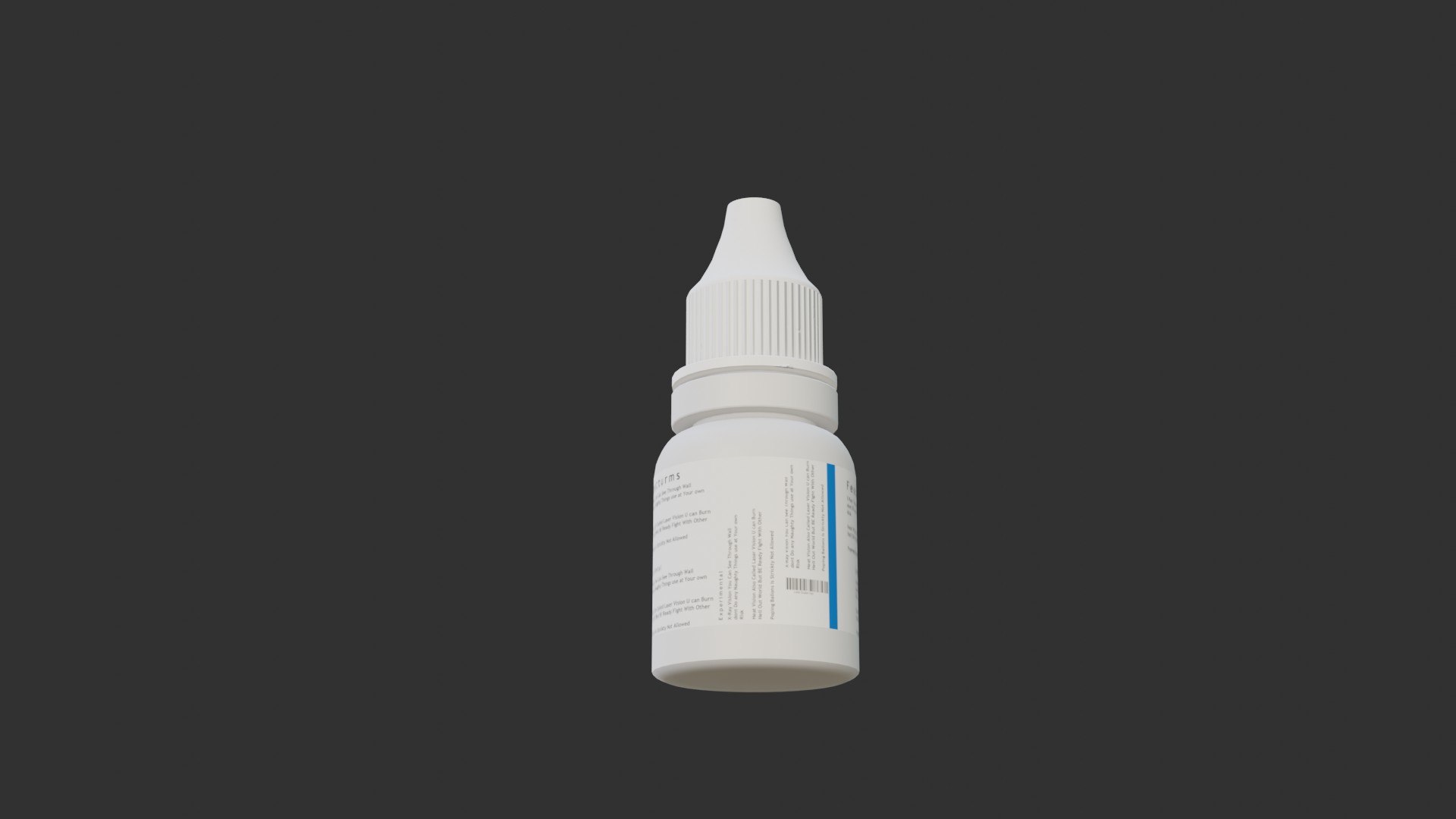 EyeDrop Bottle Singel Bottle And Removable Cap Customizable Texture PSd ...