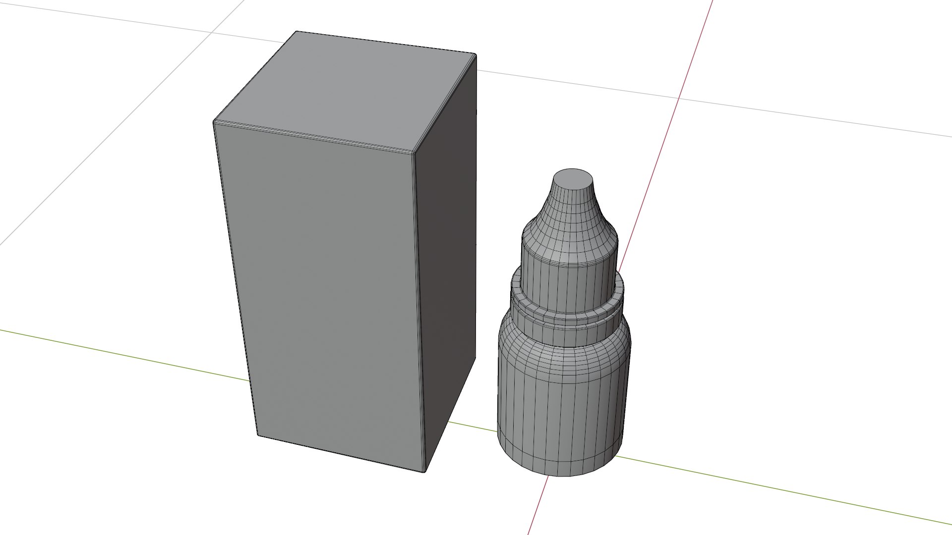 EyeDrop Bottle Singel Bottle and Removable Cap Customizable Texture PSd ...