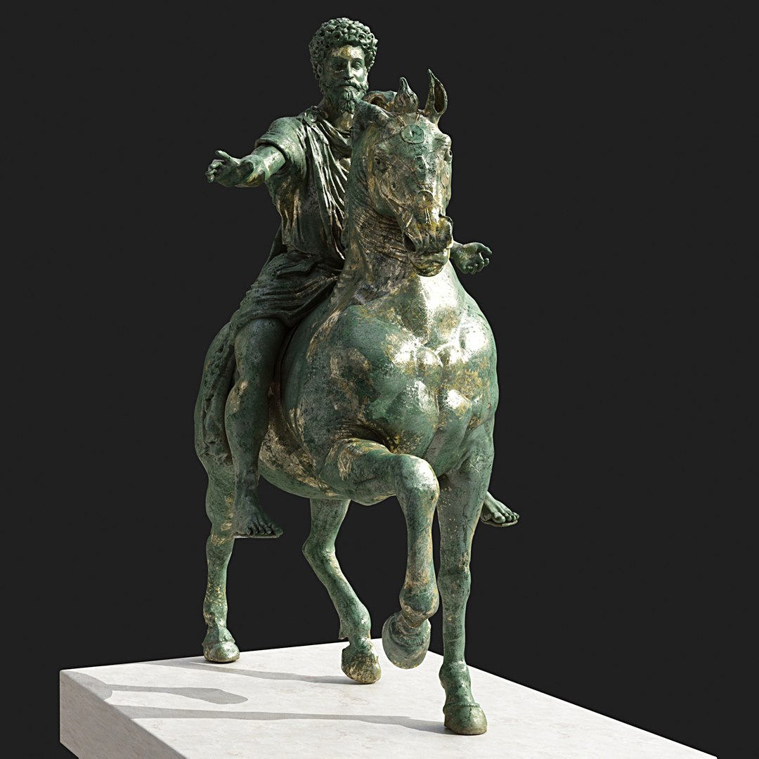 3d Model Marcus Aurelius Equestrian Statue