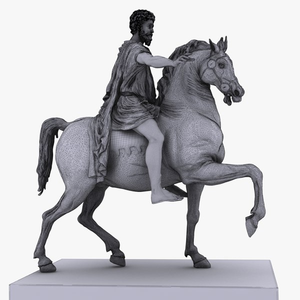 3d model marcus aurelius equestrian statue