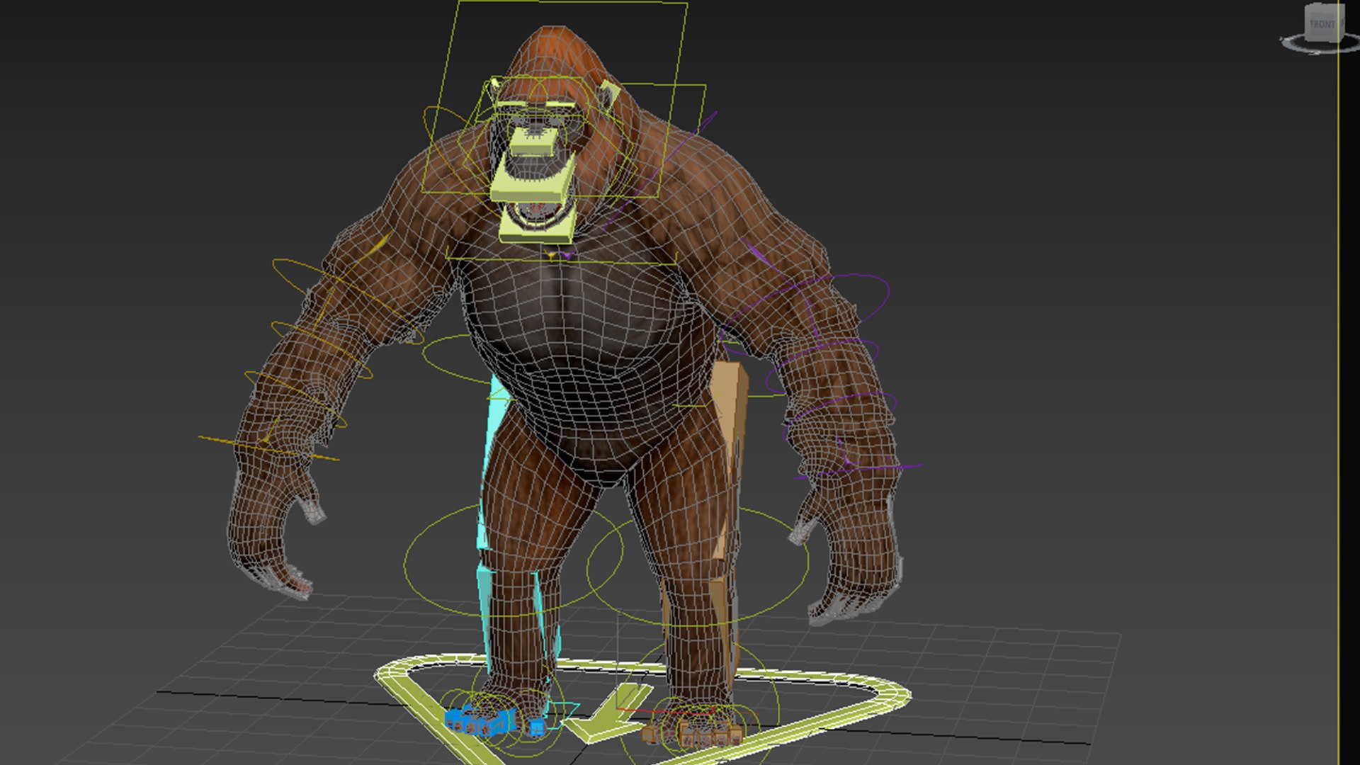 Gorilla Rig High-poly Textured 3D Model - TurboSquid 2339049