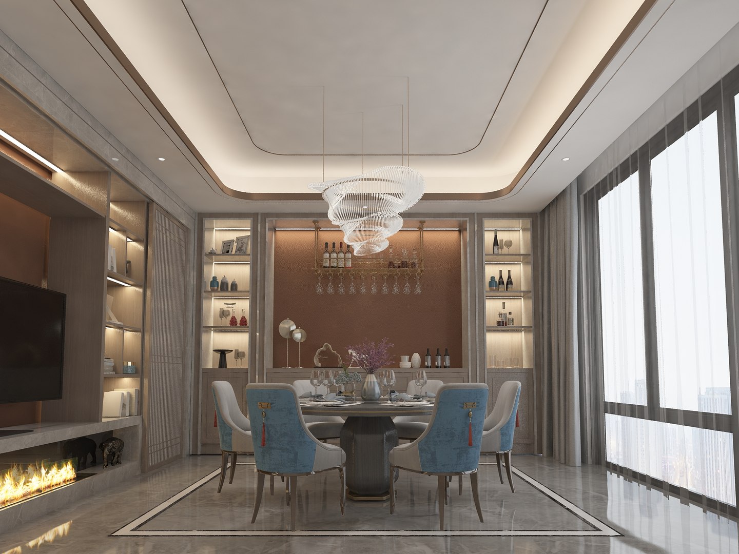 Dining Room - 023 3D 모델 - TurboSquid 1964496