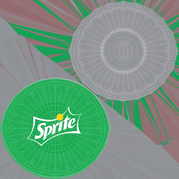 modelo 3d Botella de vidrio Sprite - TurboSquid 1996220