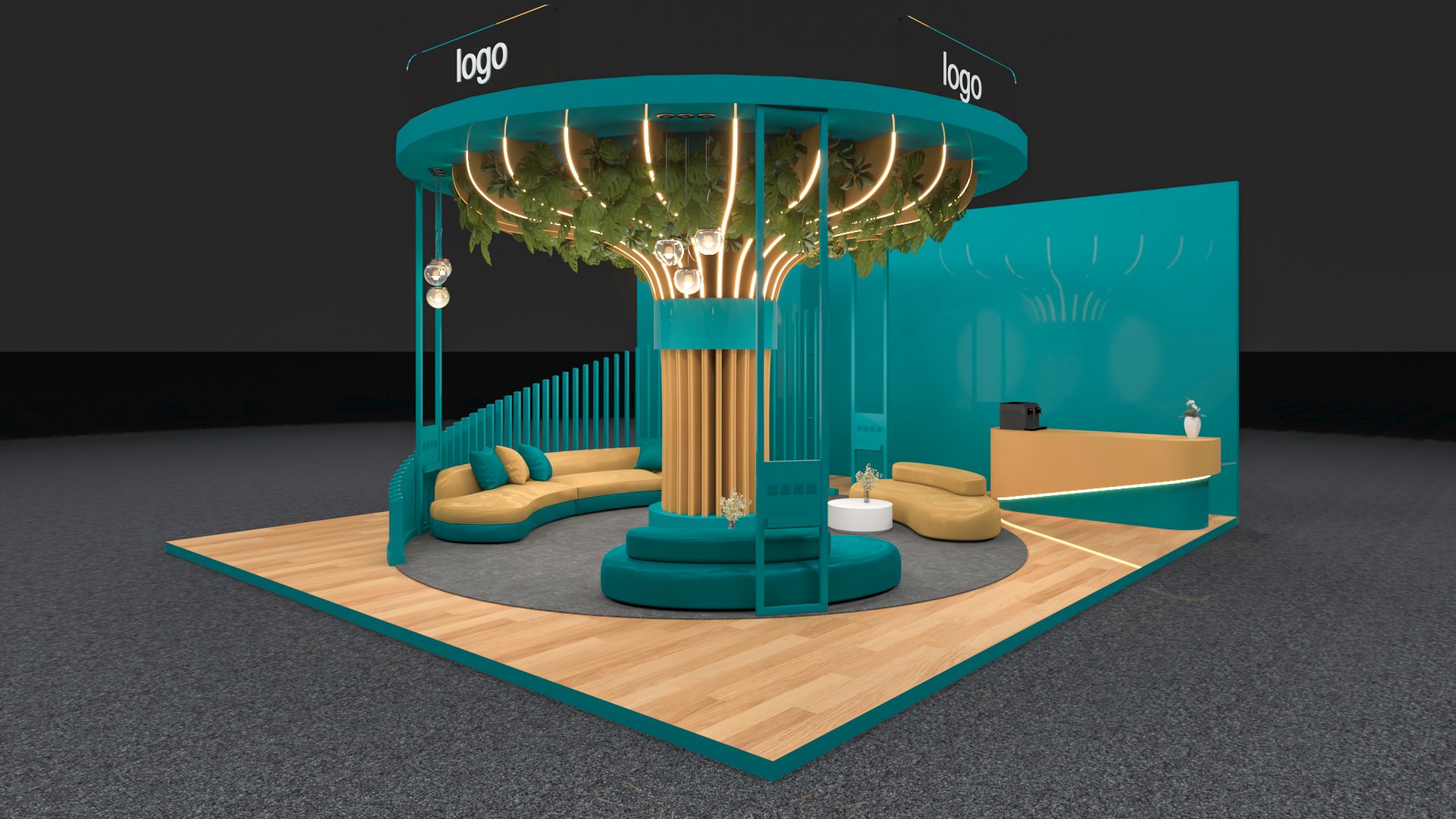 Booth Exhibition 3D Model Stand 8X9m model - TurboSquid 2168763