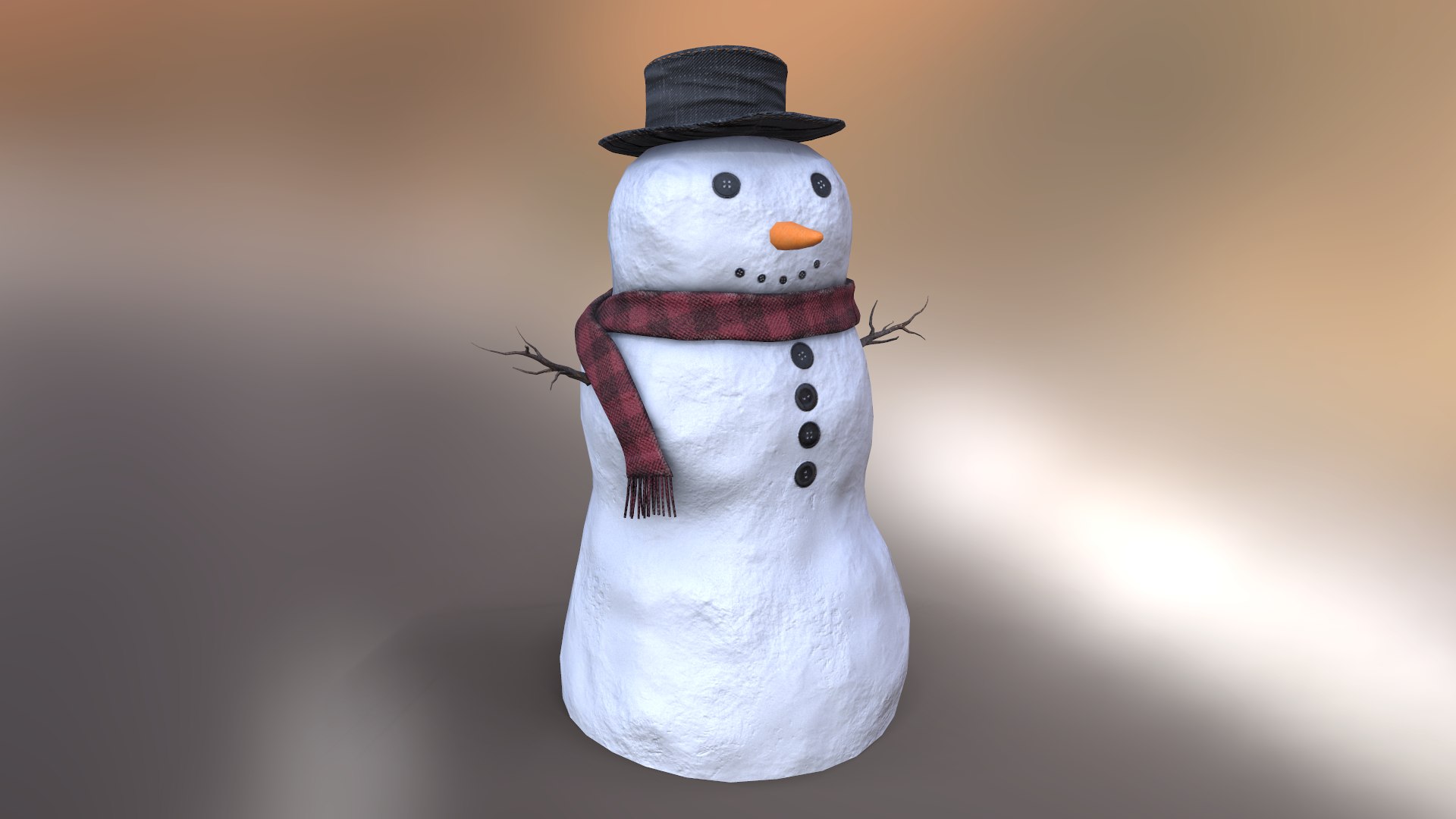 Snowman V2 3D model - TurboSquid 1715629