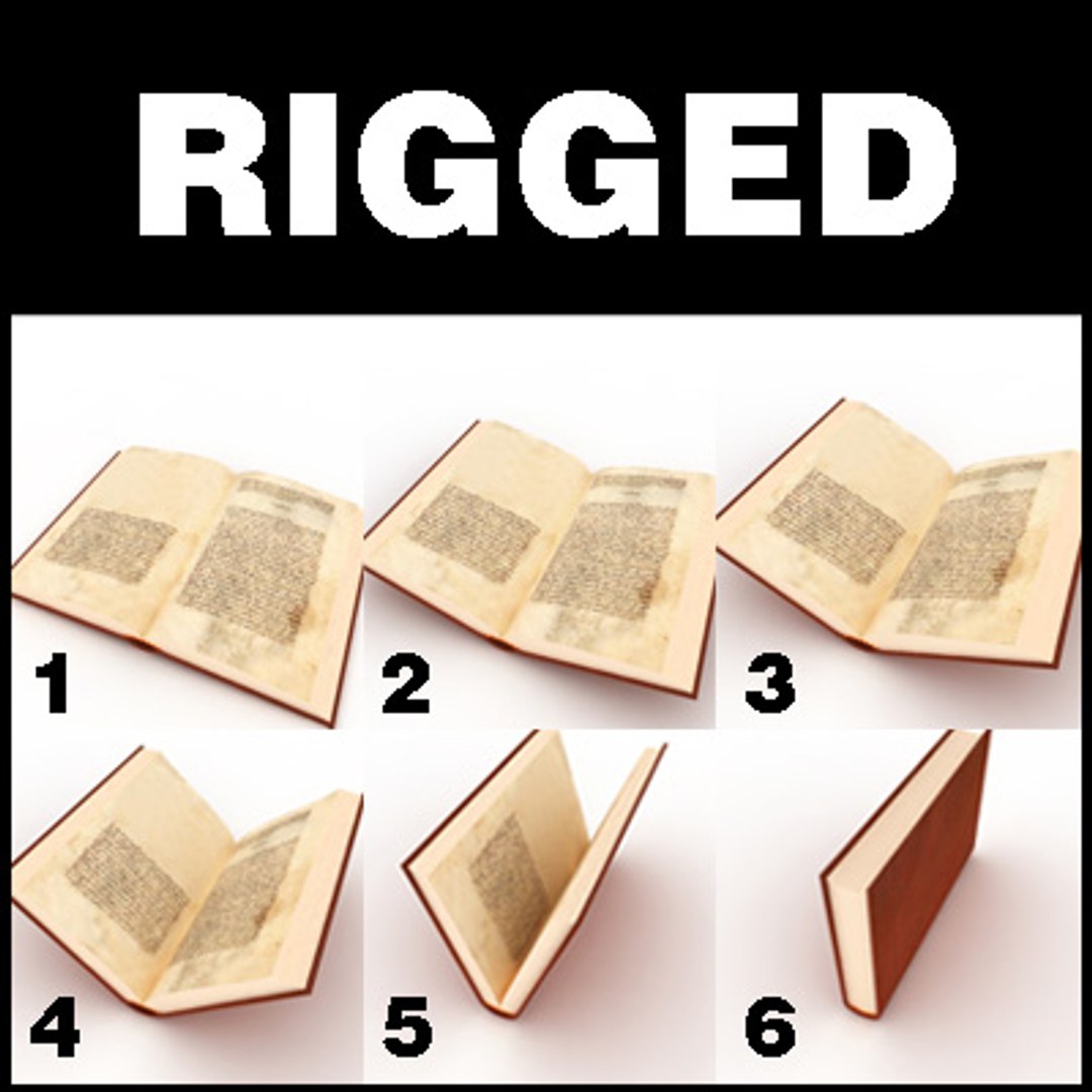 Manuscript Book Page 3d Max