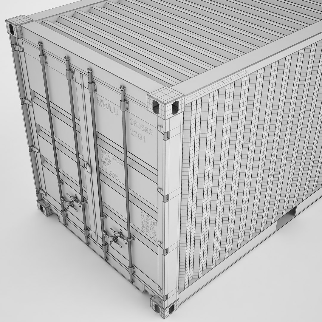3d Cargo Container Model