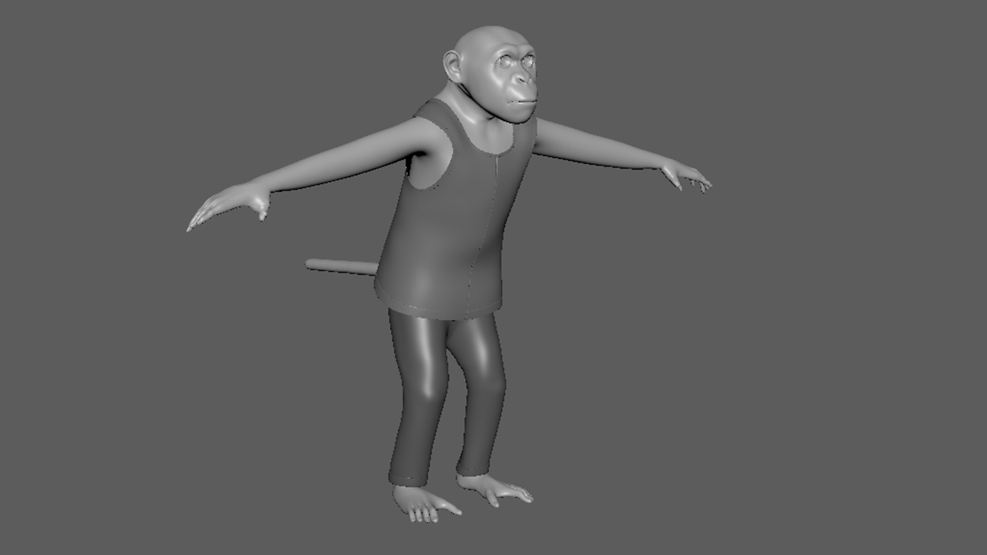 Cartoon Monkey- Base Mesh 3D Model - TurboSquid 2182726
