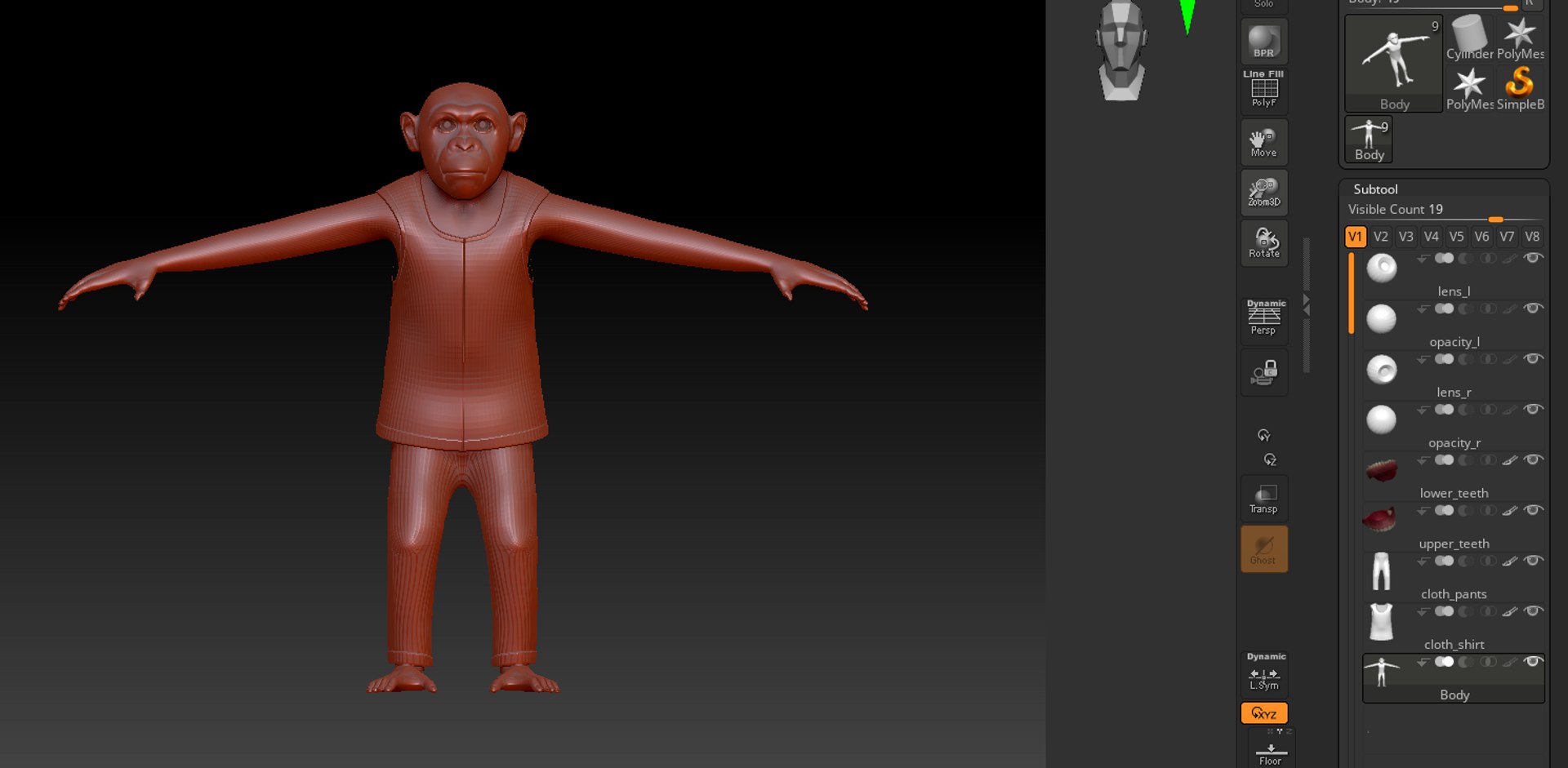 Cartoon Monkey- Base Mesh 3D Model - TurboSquid 2182726