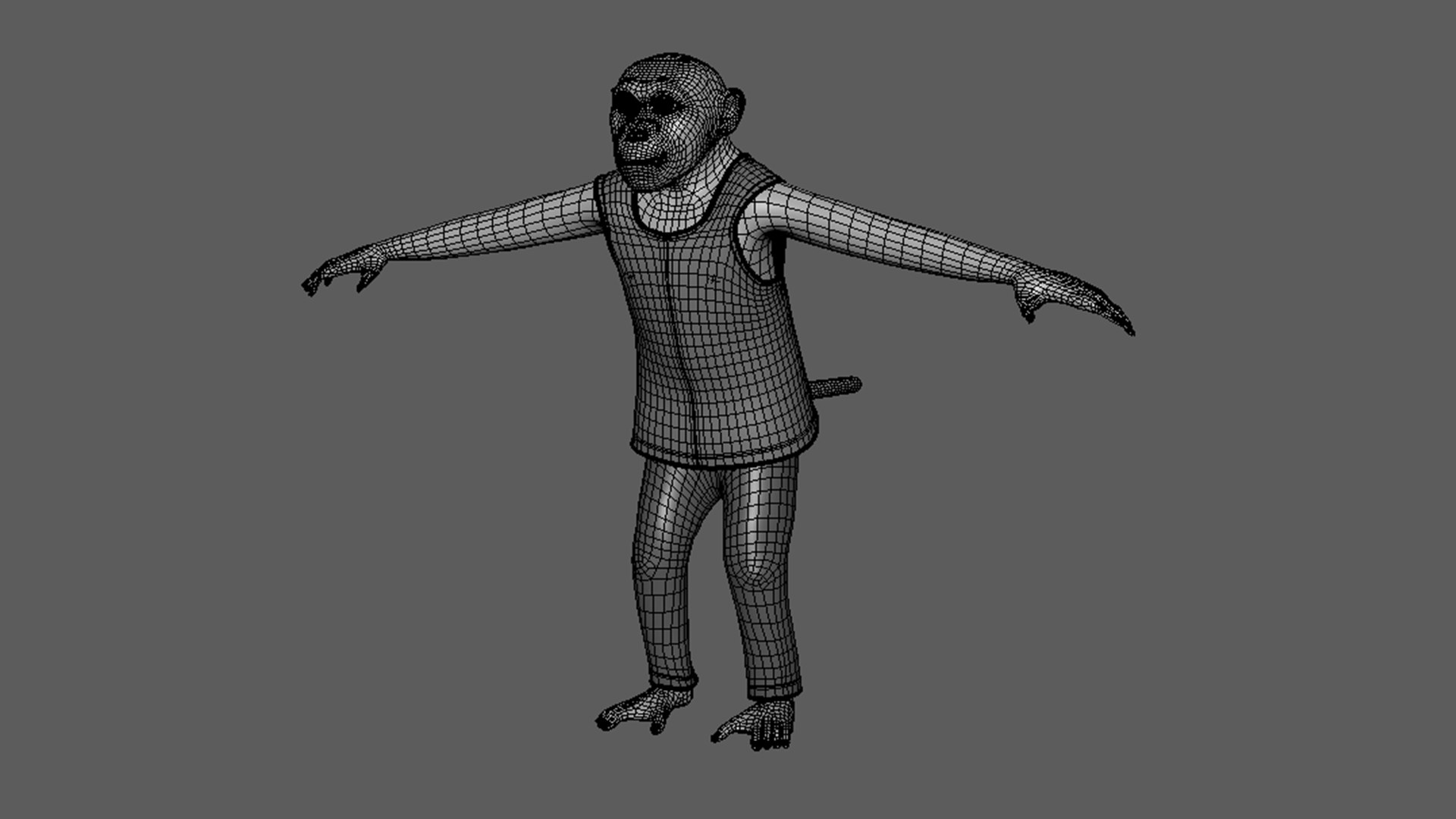 Cartoon Monkey- Base Mesh 3D Model - TurboSquid 2182726
