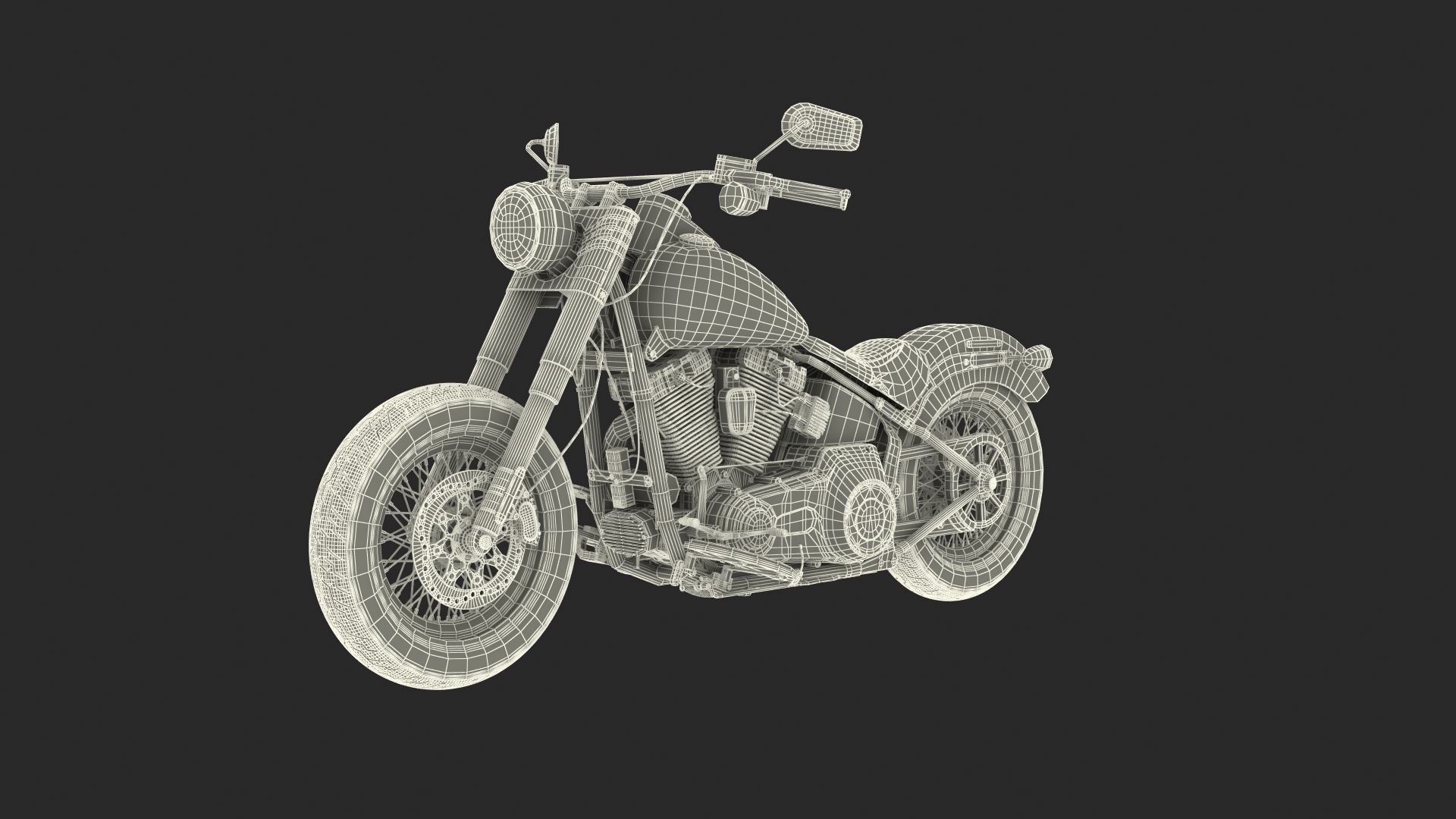 Classic motorcycle rigged cycle 3D model - TurboSquid 1557997