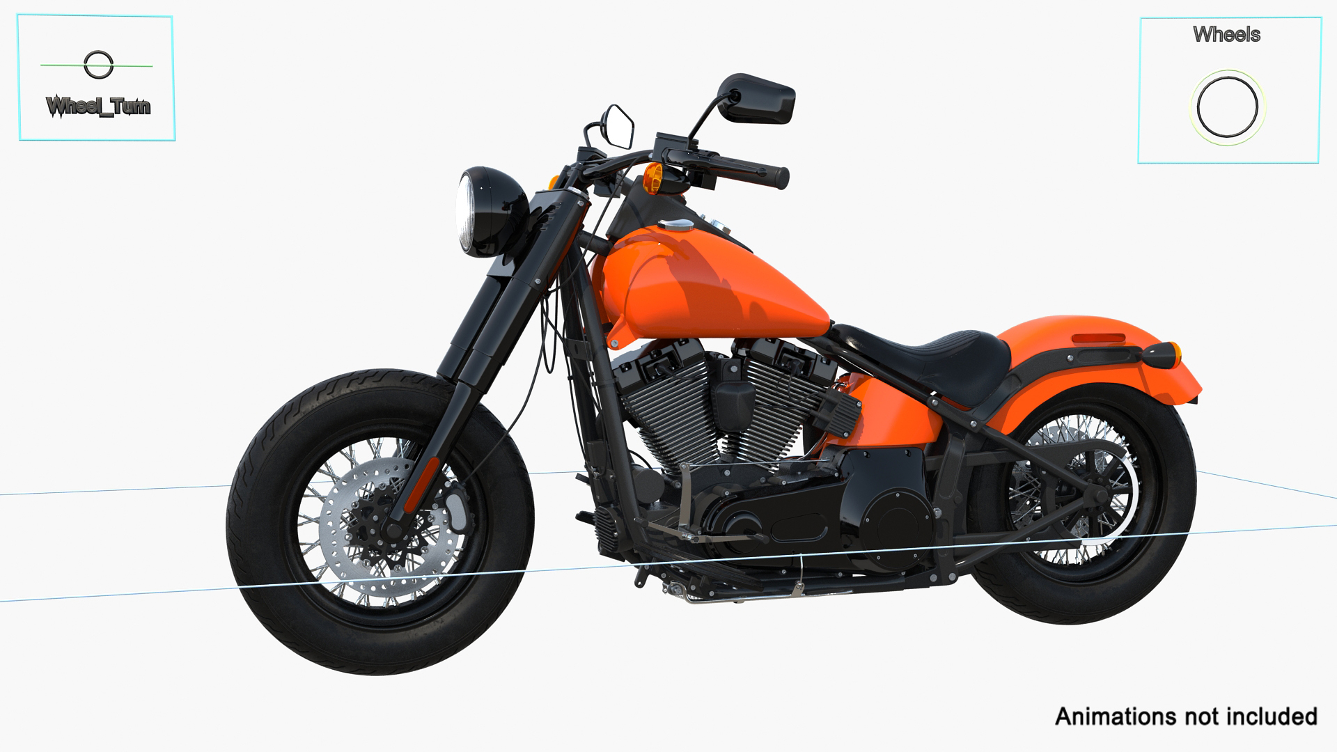 Classic motorcycle rigged cycle 3D model - TurboSquid 1557997