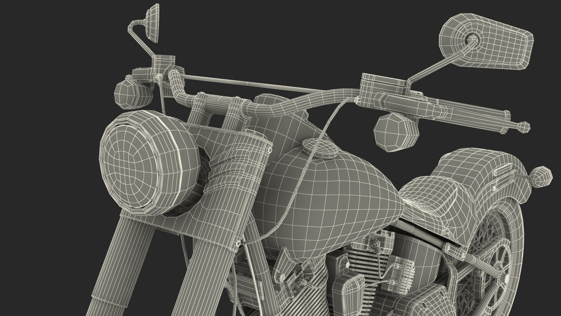 Classic motorcycle rigged cycle 3D model - TurboSquid 1557997