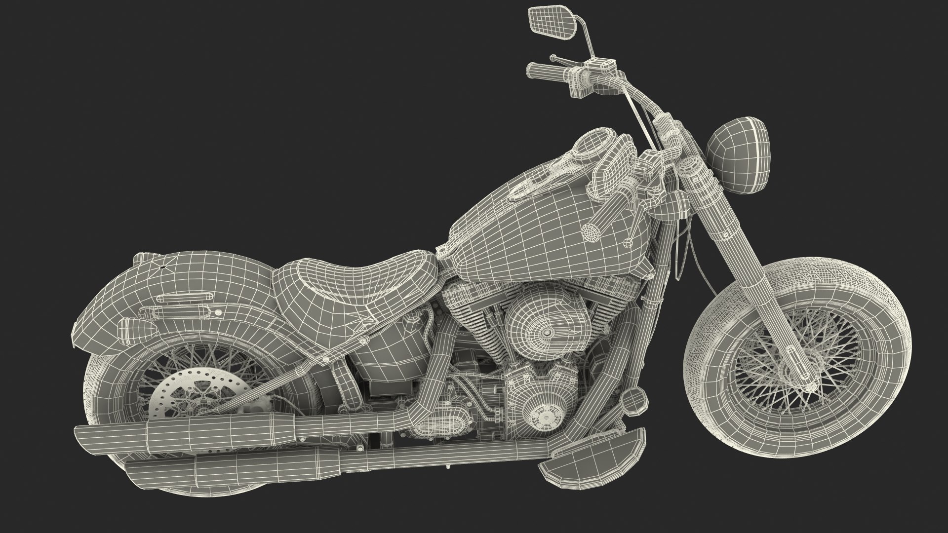 Classic motorcycle rigged cycle 3D model - TurboSquid 1557997
