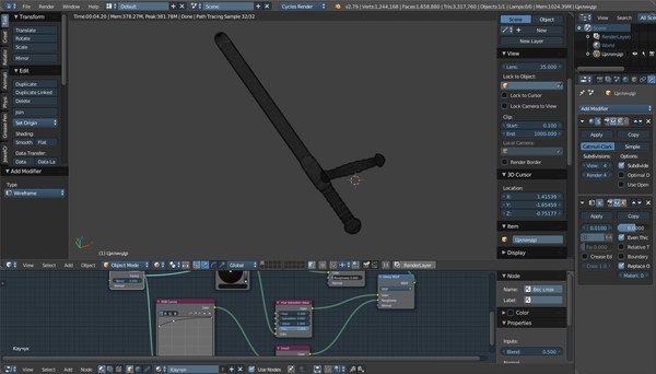Free baton 3D model - TurboSquid 1338830