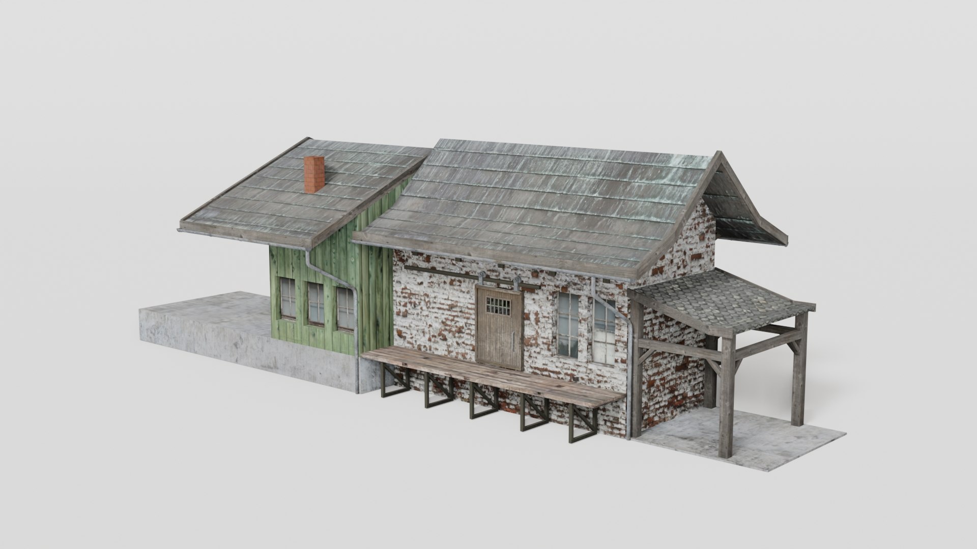 Railway Cargo Station 3D Model - TurboSquid 2117283