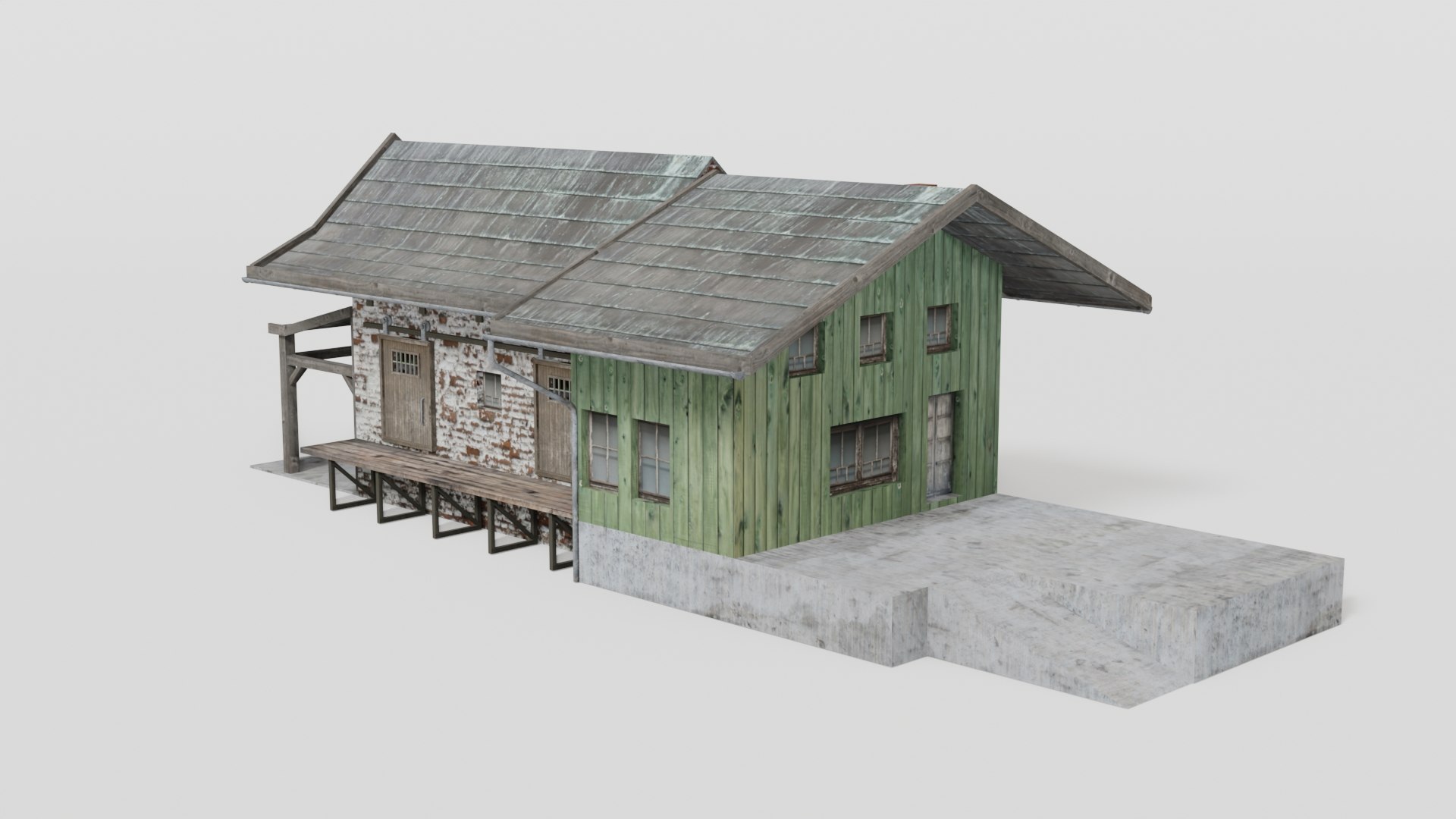 Railway Cargo Station 3D Model - TurboSquid 2117283