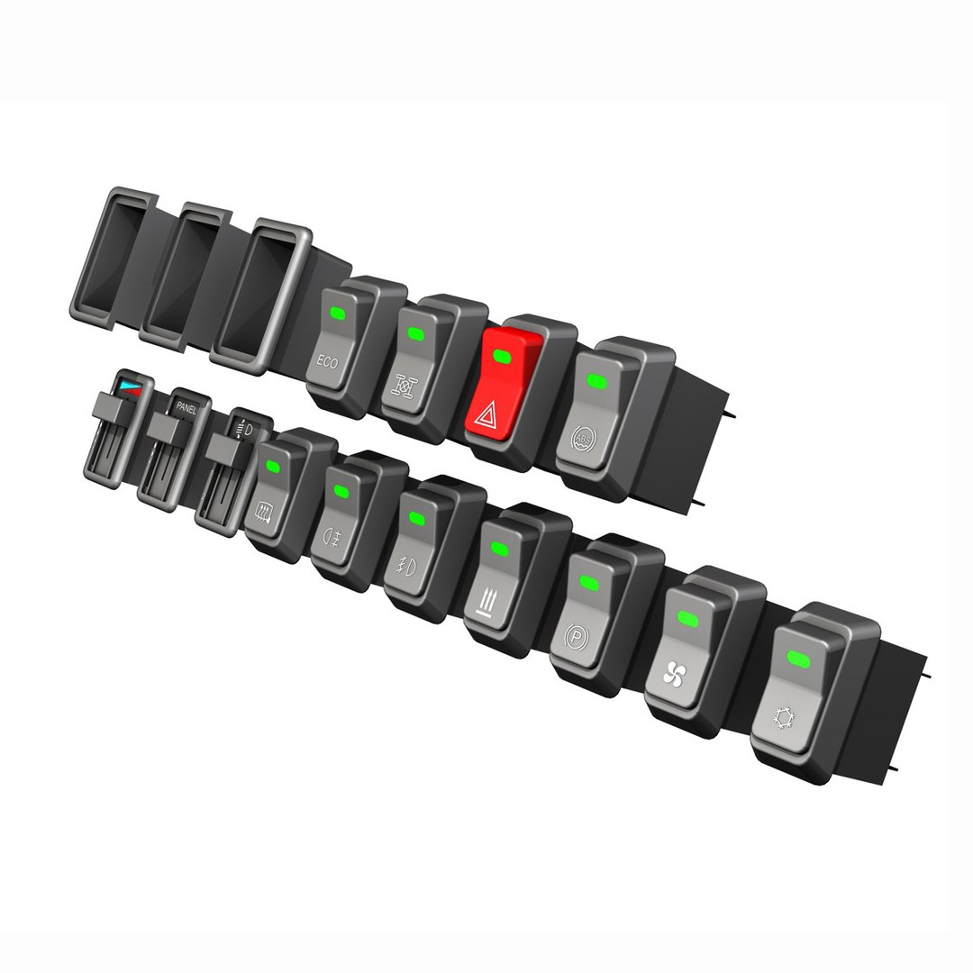 3d Rocker Switches Vehilce Model