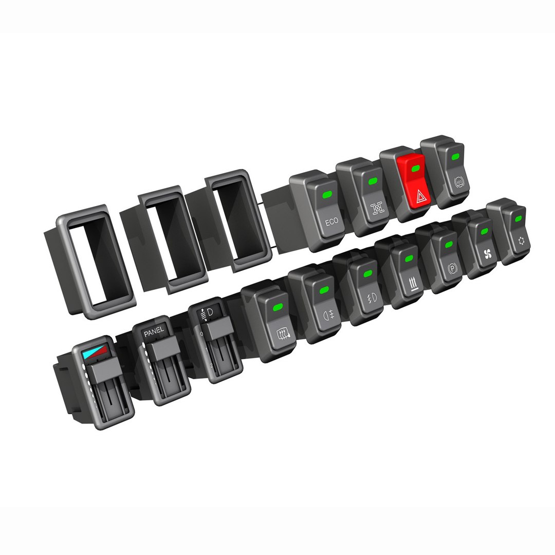 3d Rocker Switches Vehilce Model