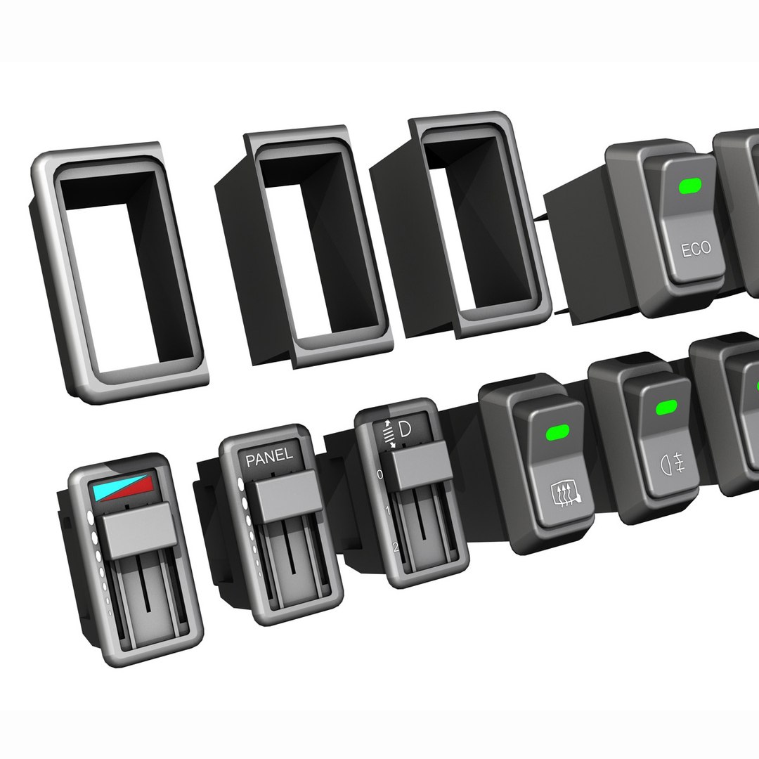3d Rocker Switches Vehilce Model