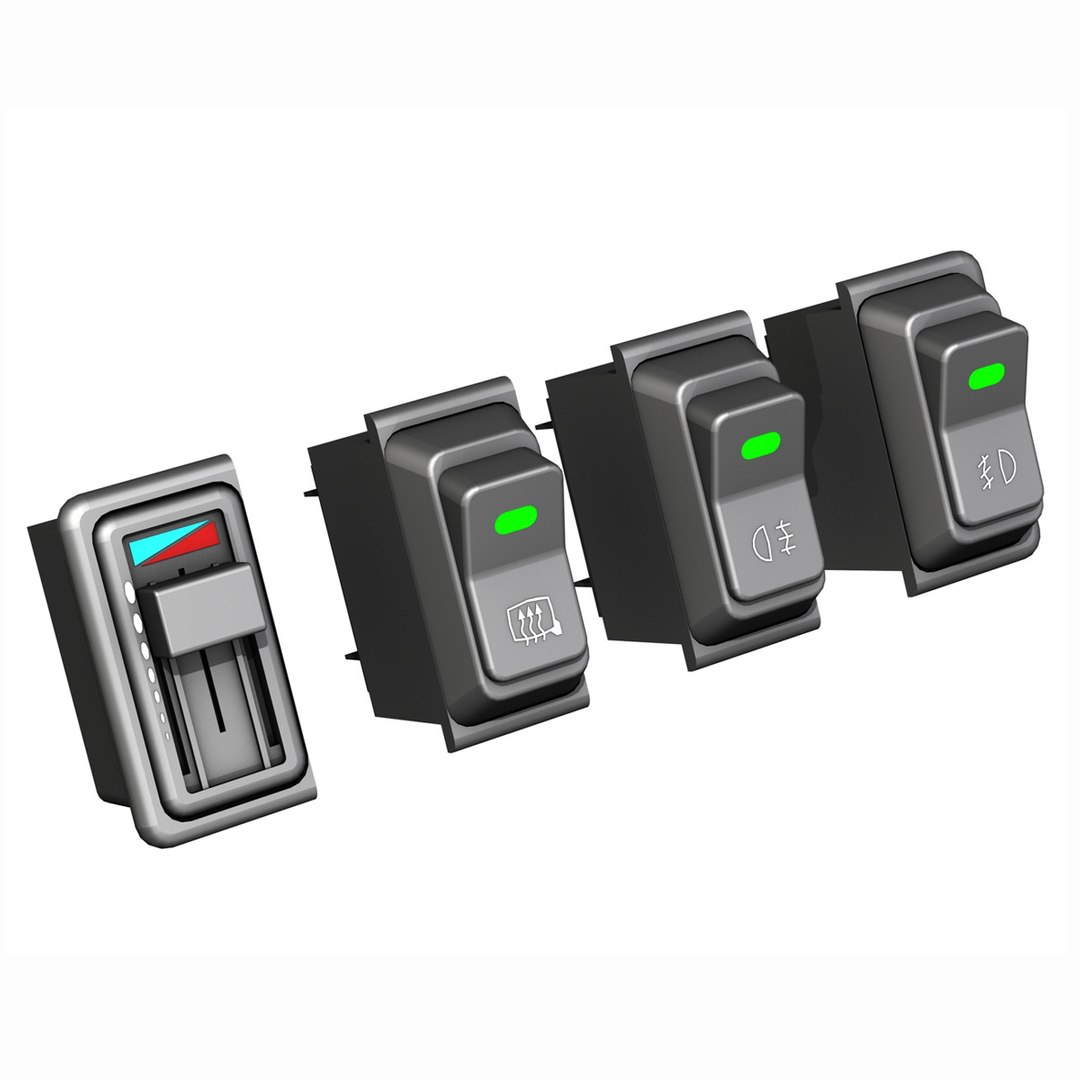 3d Rocker Switches Vehilce Model