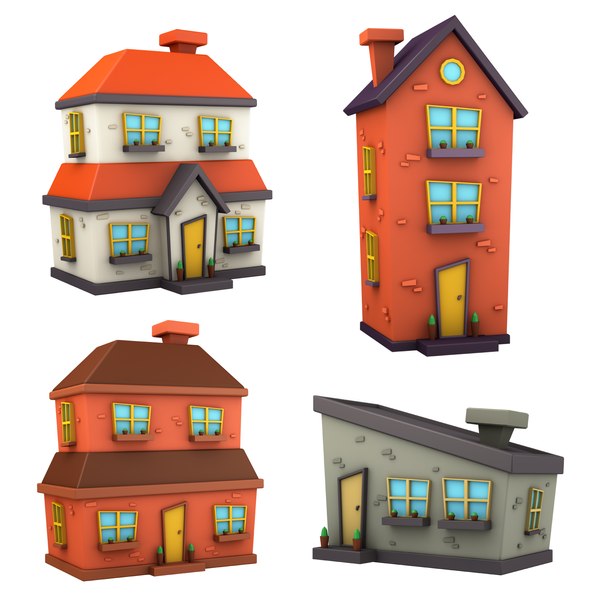 Cartoon house 3D model - TurboSquid 1440862