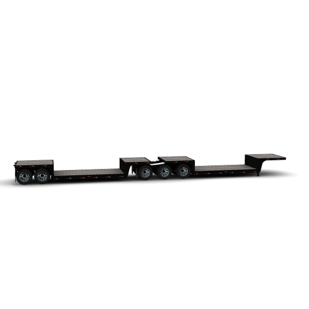 B-train Double Drop Trailer 3d Model