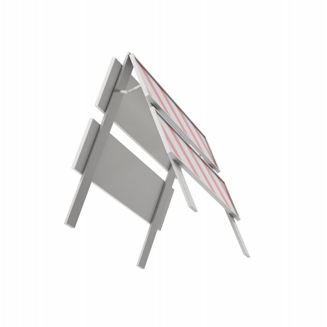 3D White And Red Road Barrier Model - TurboSquid 2166265