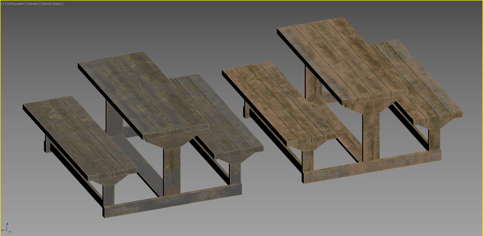 3D Picnic Bench 1-Old Version Model - TurboSquid 2311023