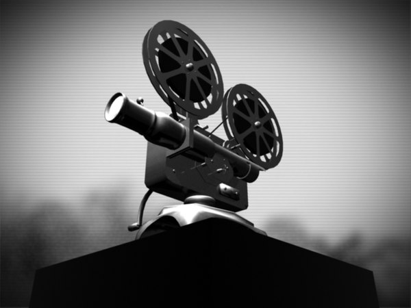 vintage reel movie projector 3d model