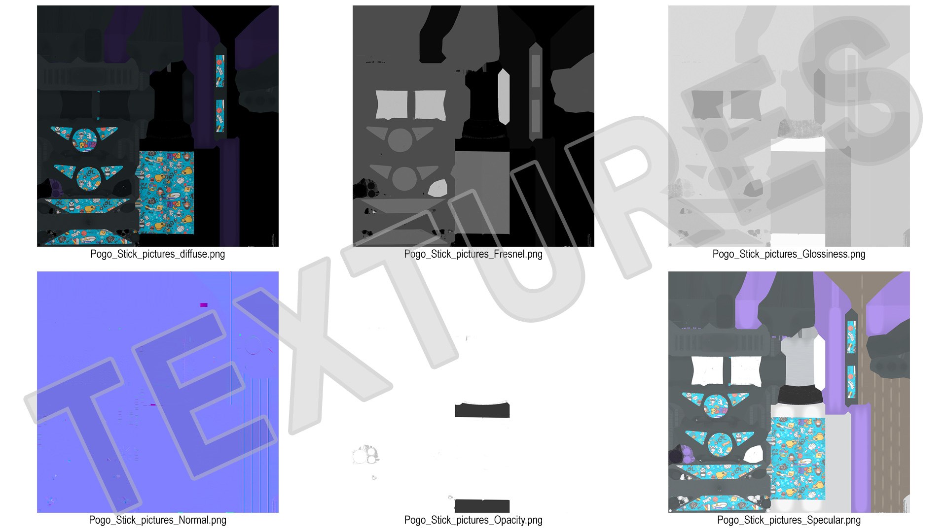 3D Pogo Stick Spring Powered For Kids - TurboSquid 1777288