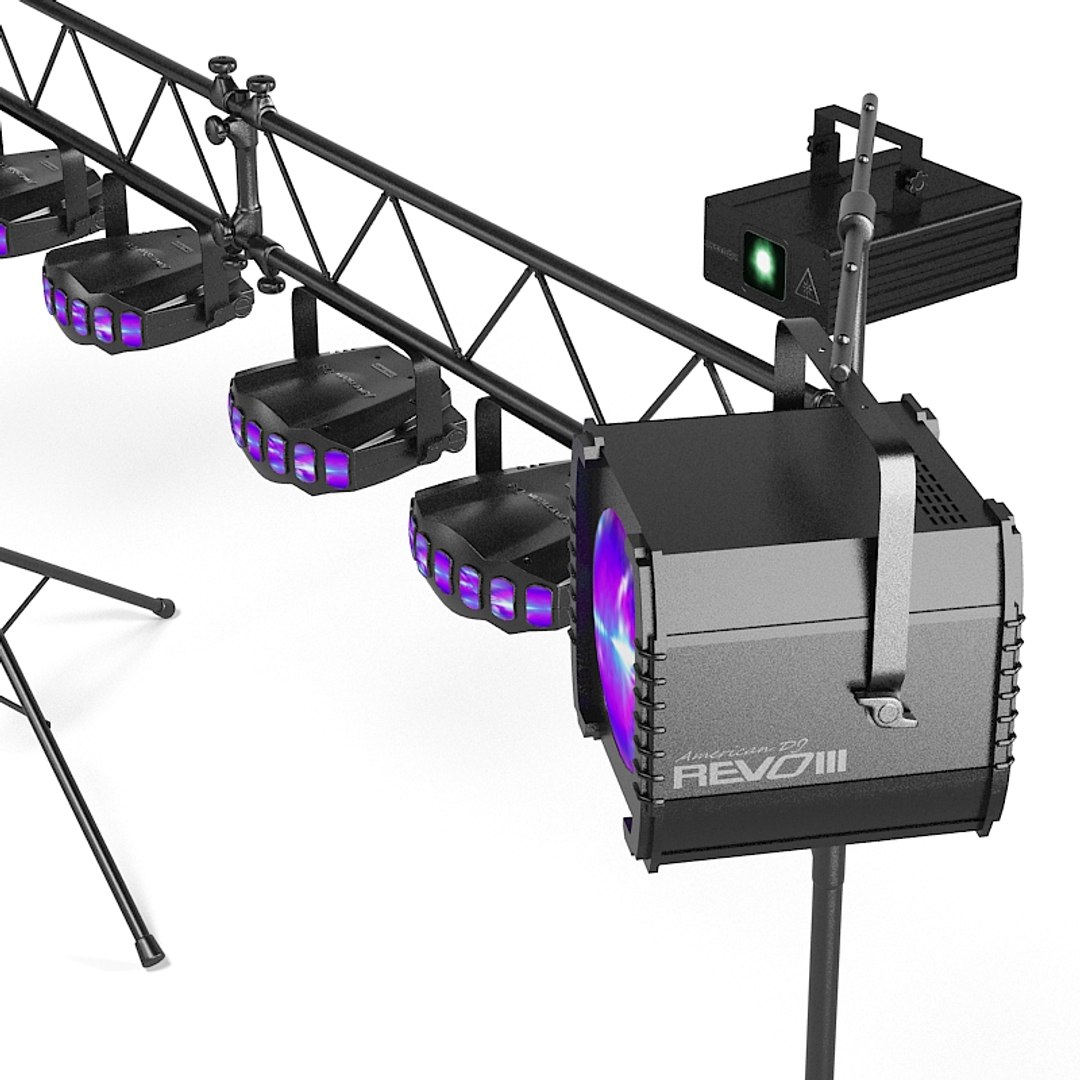 3d Model Of Dj Lighting Package