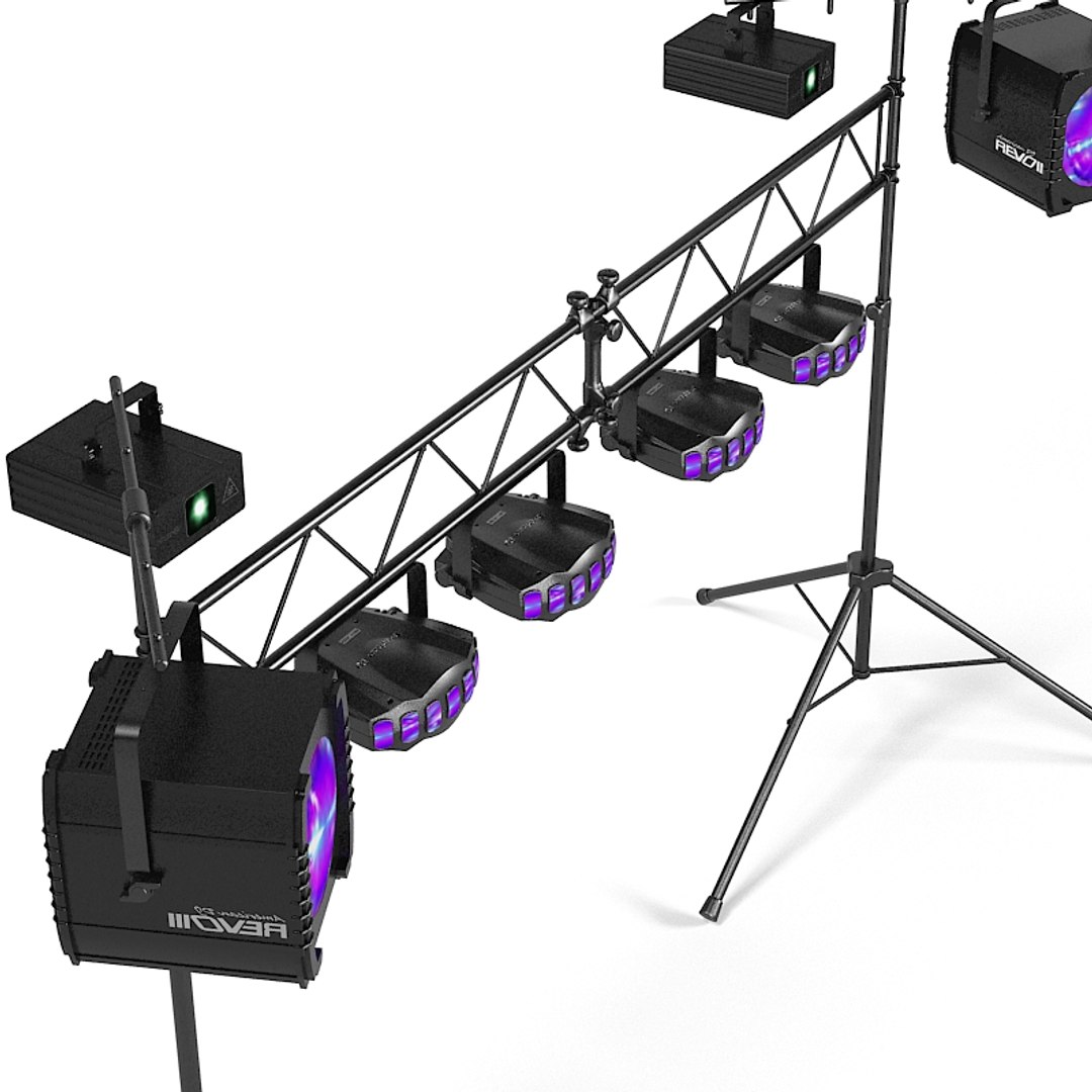 3d Model Of Dj Lighting Package