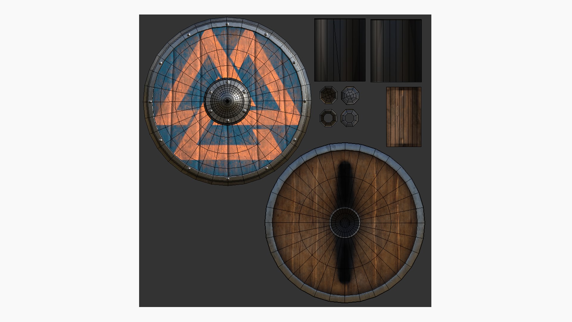 3D Viking Shield A23 Valknut - Character Weapon Design - TurboSquid 2235335