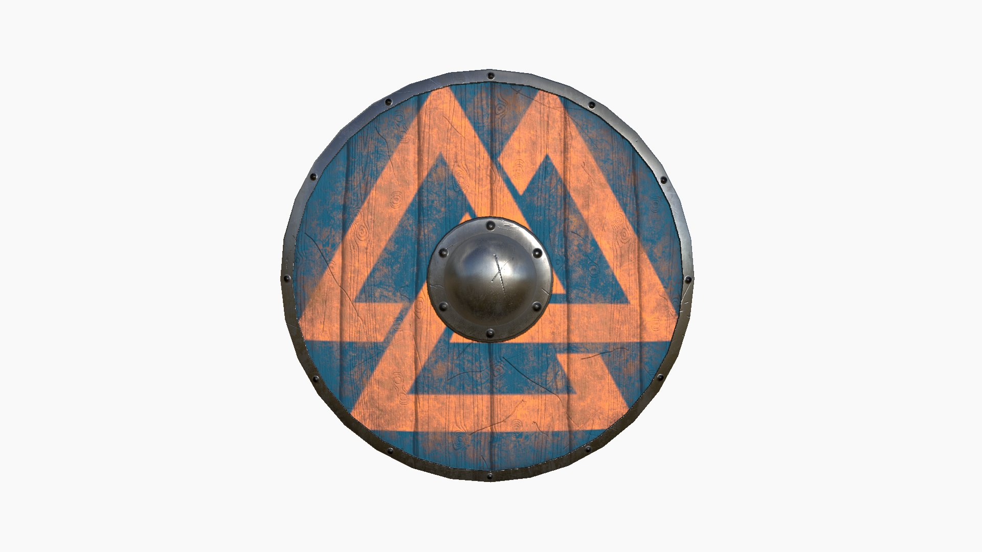 3D Viking Shield A23 Valknut - Character Weapon Design - TurboSquid 2235335