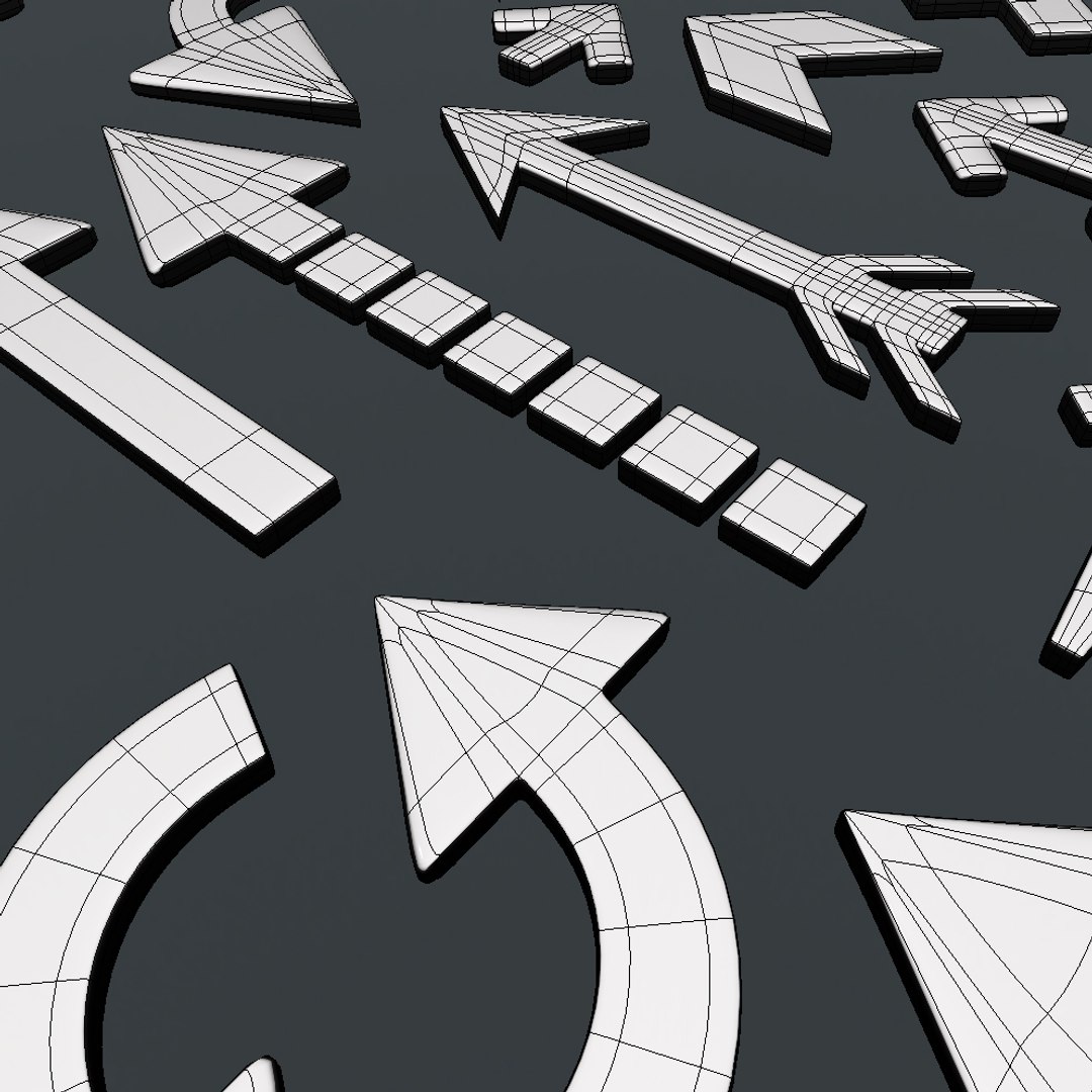 3d Arrows Pointers Sign