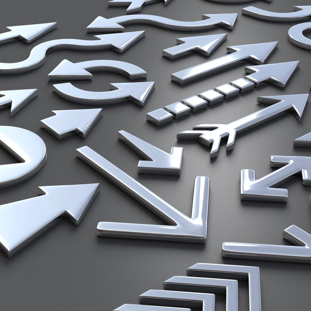 3d Arrows Pointers Sign