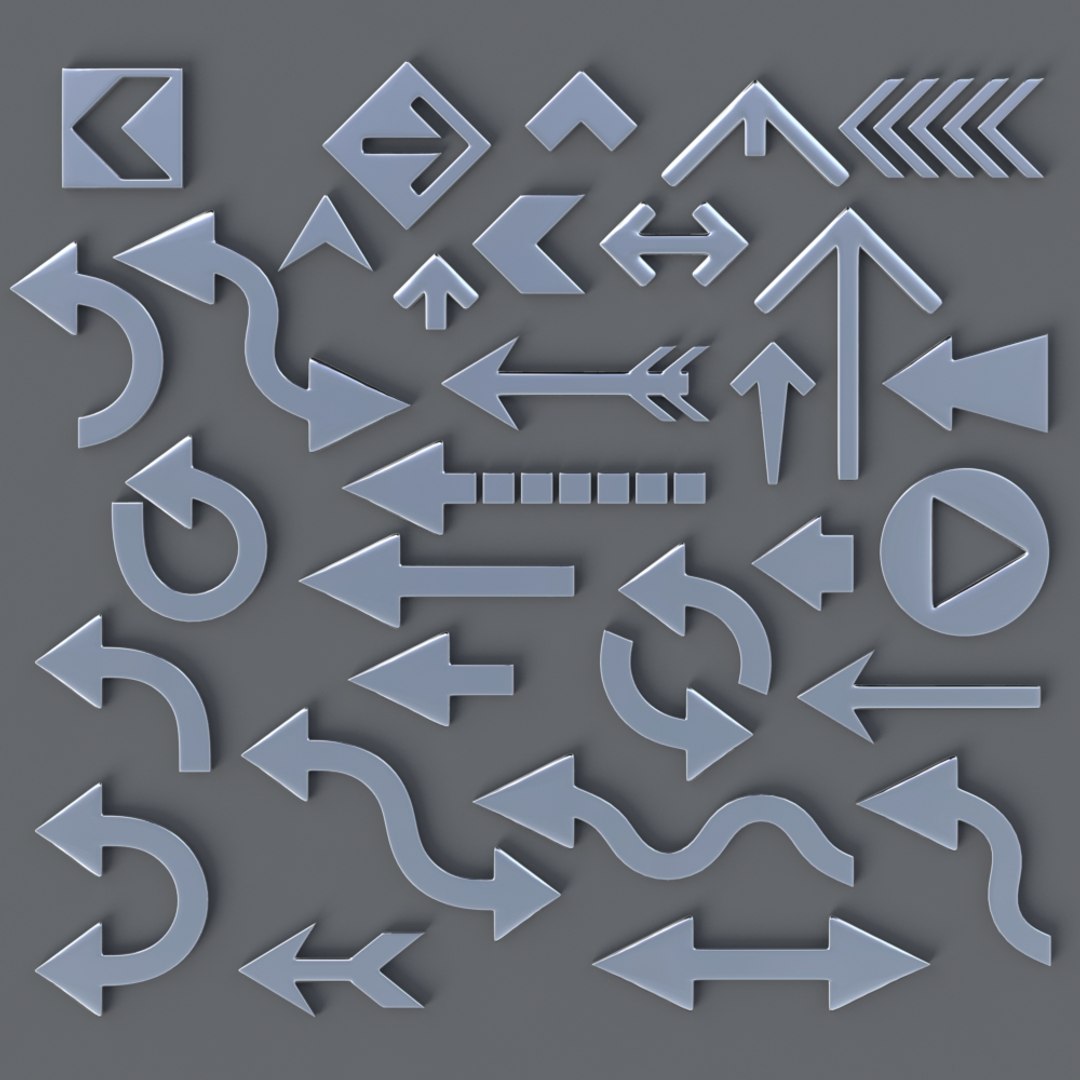 3d Arrows Pointers Sign