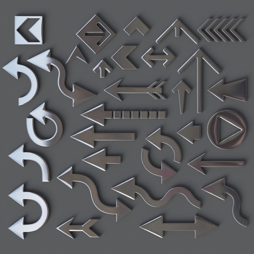 3d Arrows Pointers Sign