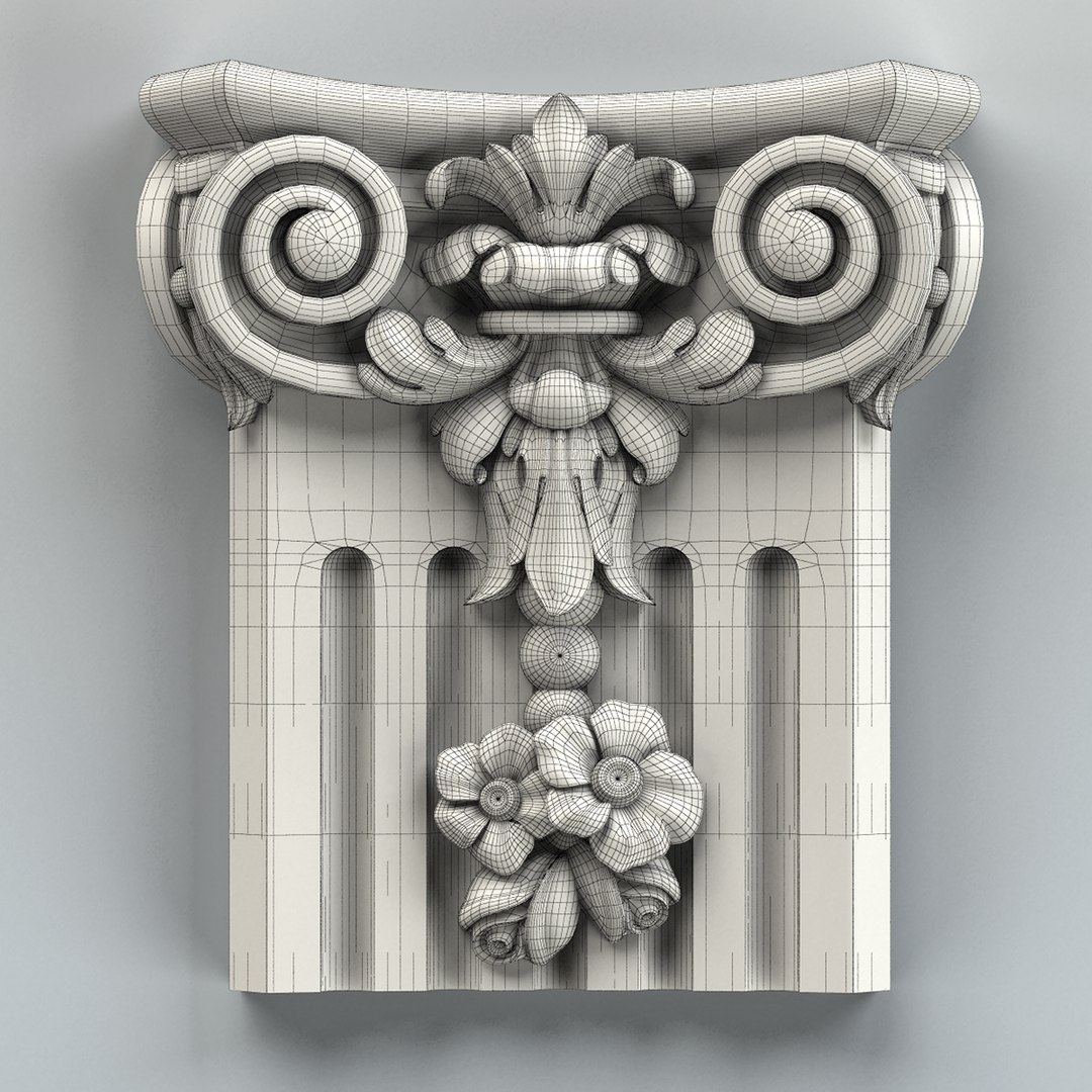Carved Column Capital 3d Max