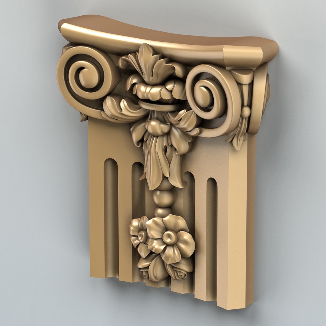 Carved Column Capital 3d Max