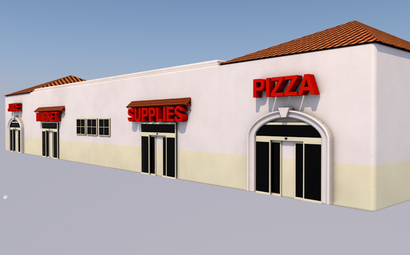 Store Fronts Model - TurboSquid 1190816