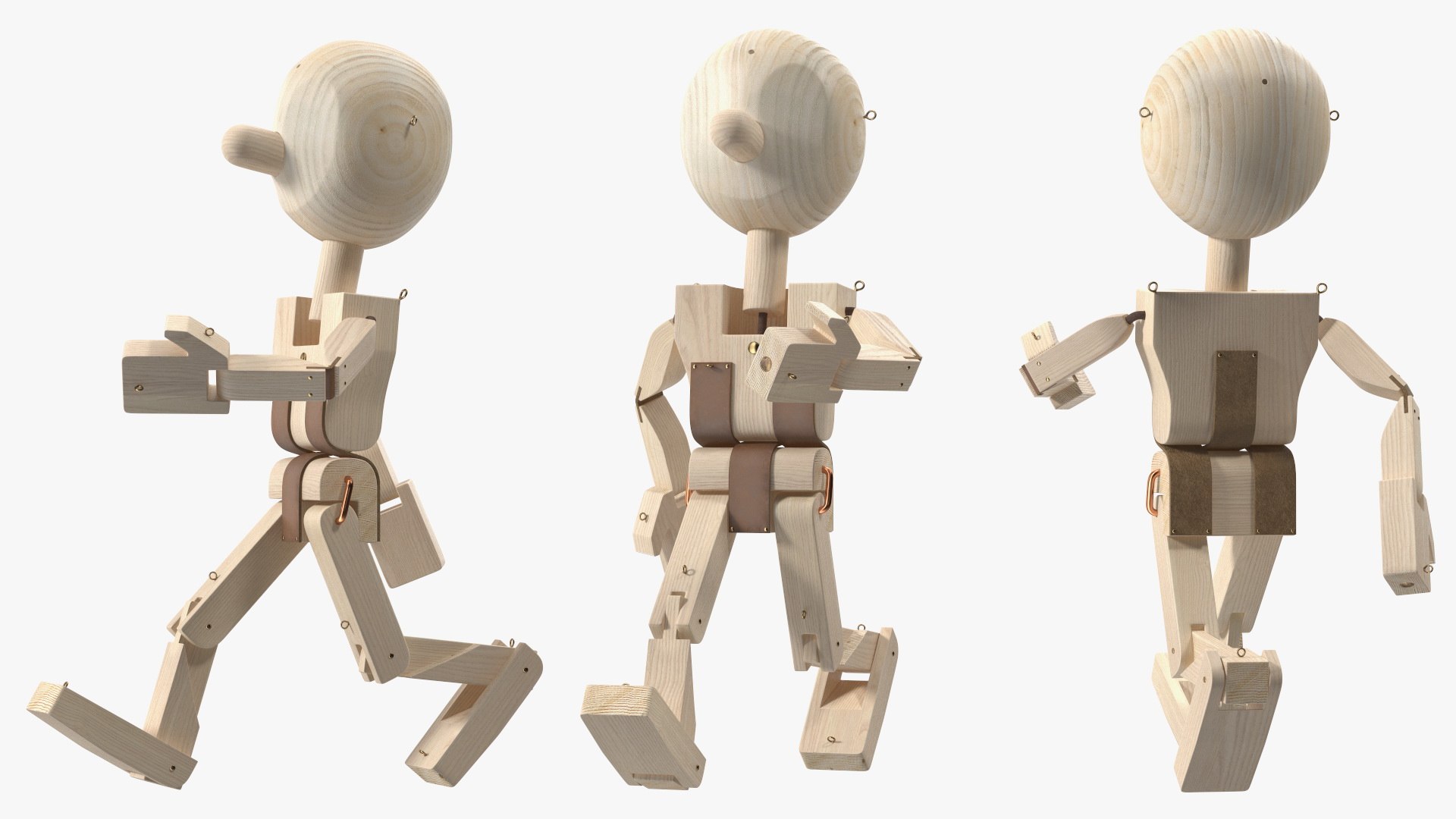 Walk Raw Wooden Character Model - TurboSquid 2006163