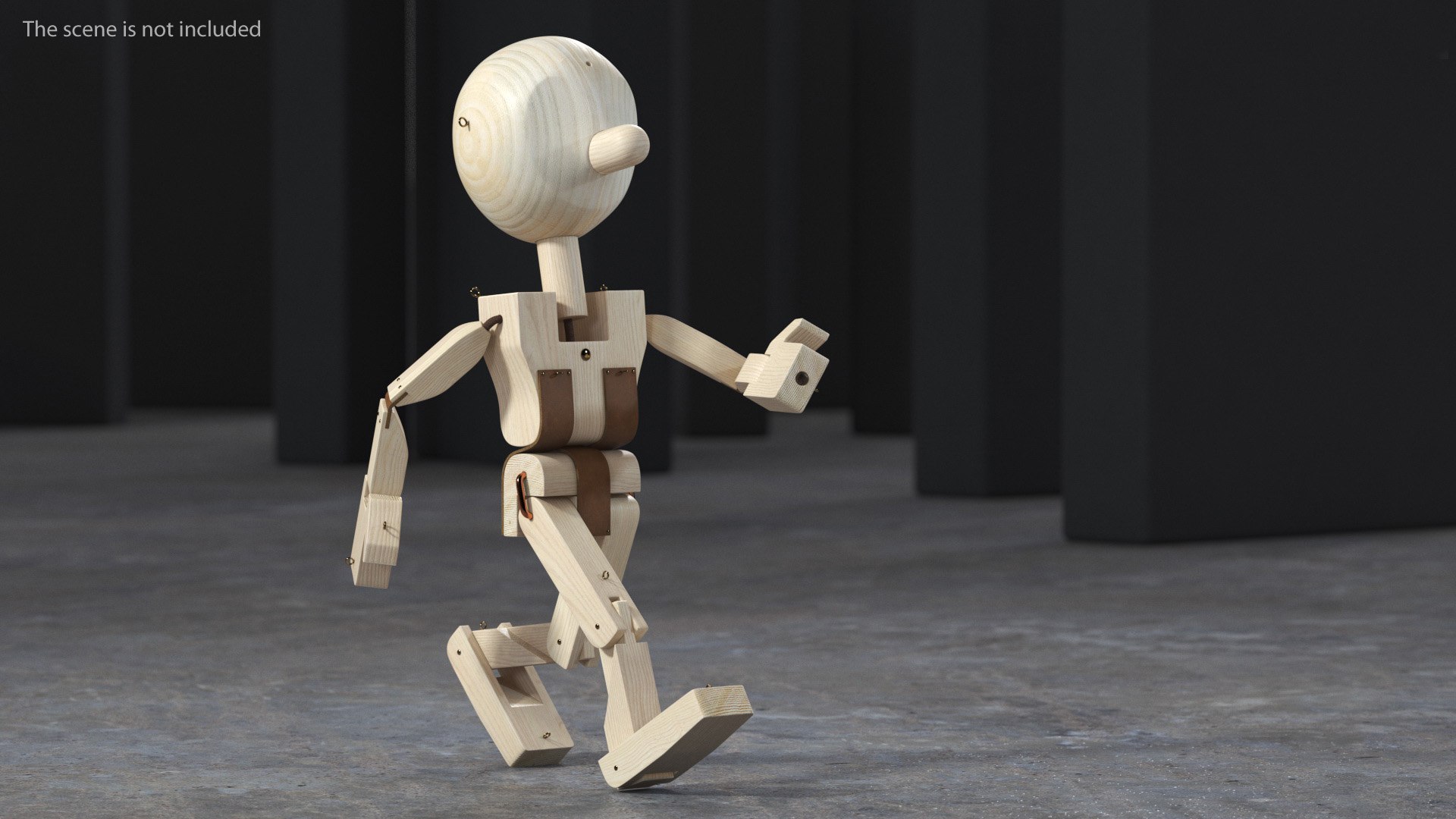 Walk Raw Wooden Character Model - TurboSquid 2006163