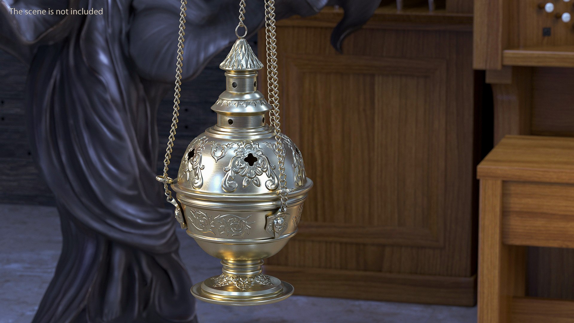 3D Chain Censer Gold - TurboSquid 2170098