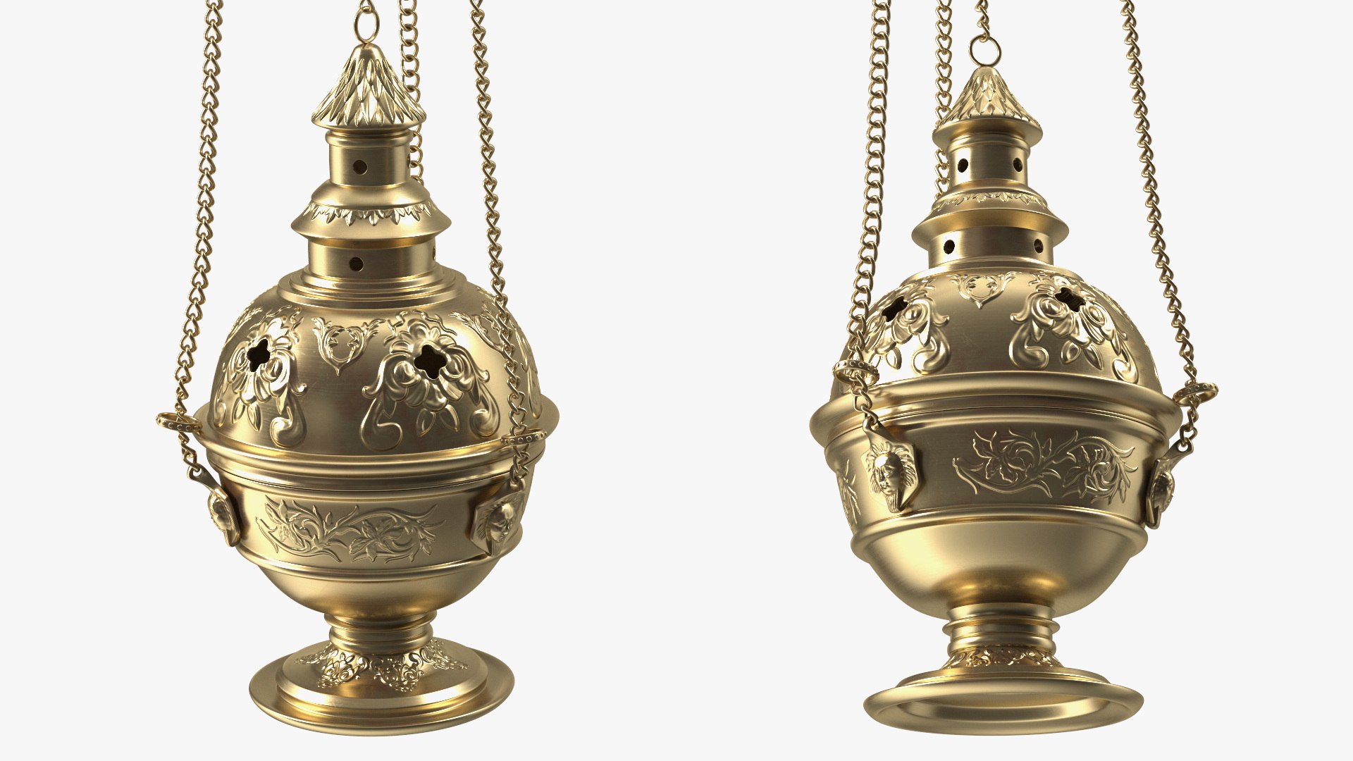 3D Chain Censer Gold - TurboSquid 2170098