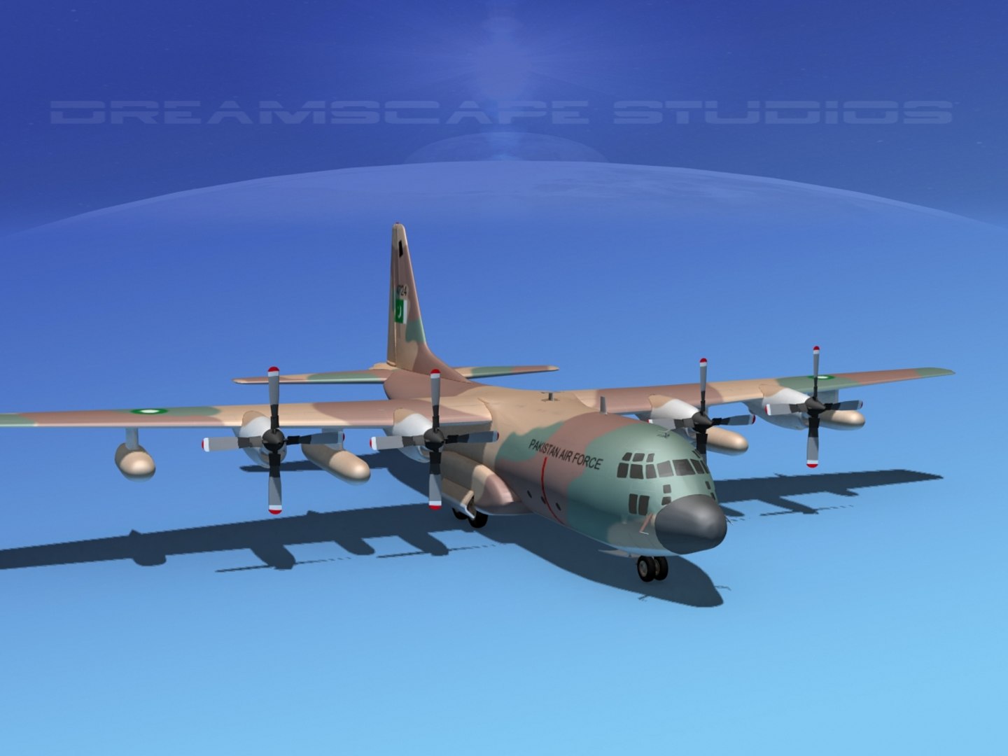 3d Cargo Lockheed C-130 Hercules Air Model
